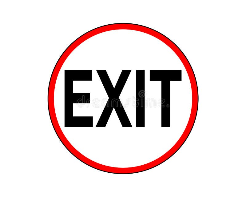 Exit Sign in Vector, Easy To Use and Print Design Templates Stock ...