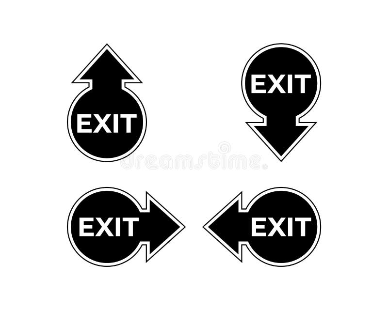 Exit Sign in Vector, Easy To Use and Print Design Templates Stock ...