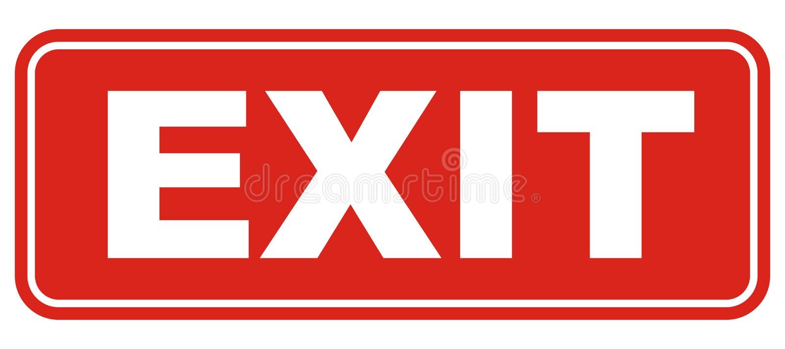 Exit sign or symbol stock vector. Illustration of route - 13262587