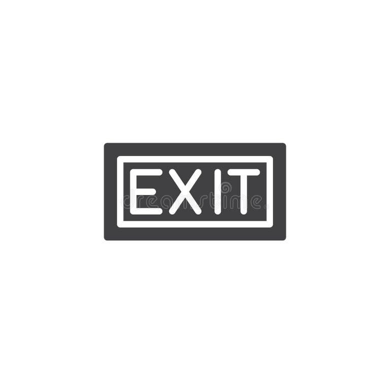 Exit Sign Symbol Stock Illustrations – 36,864 Exit Sign Symbol Stock ...
