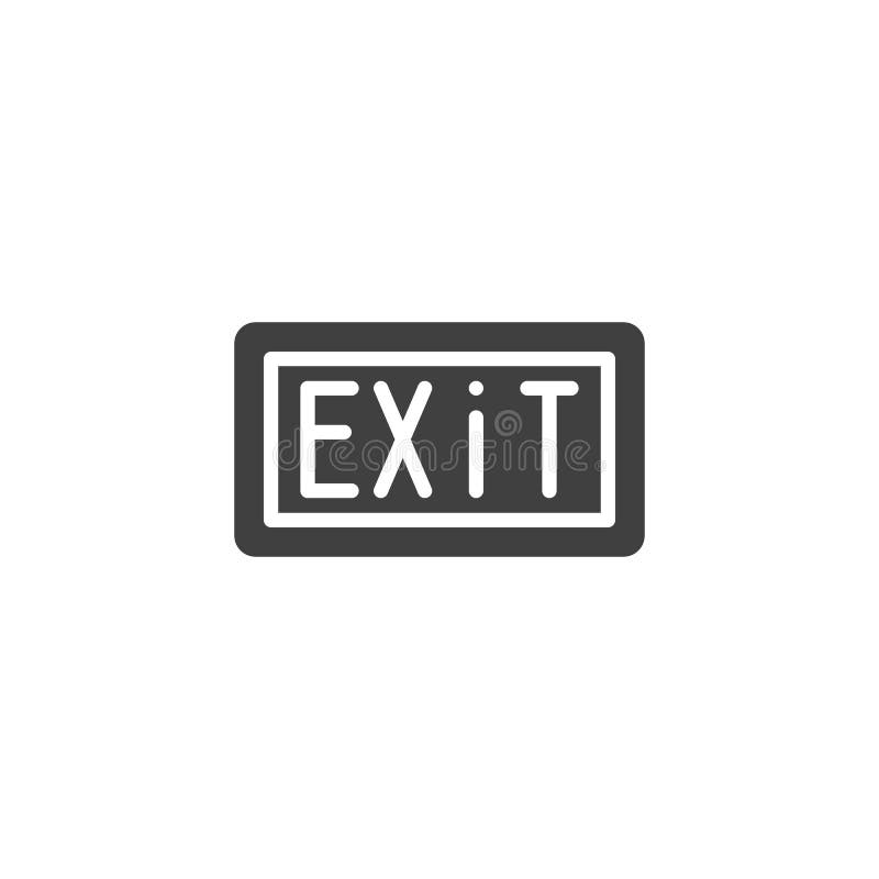 Exit sign vector icon stock vector. Illustration of escape - 261568788