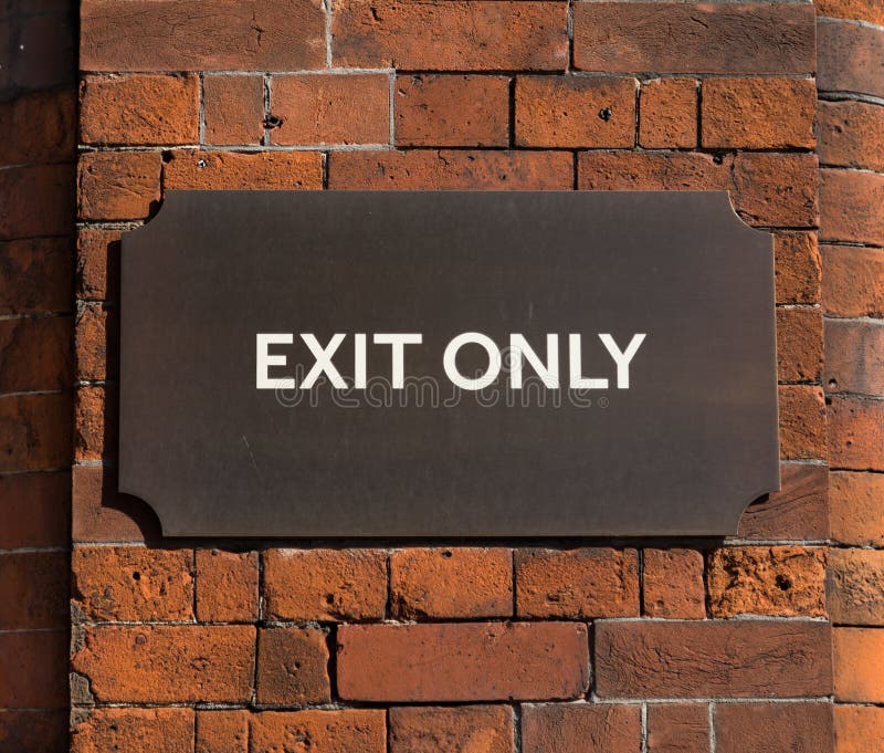EXIT only sign stock photo. Image of exit, word, common - 53033044