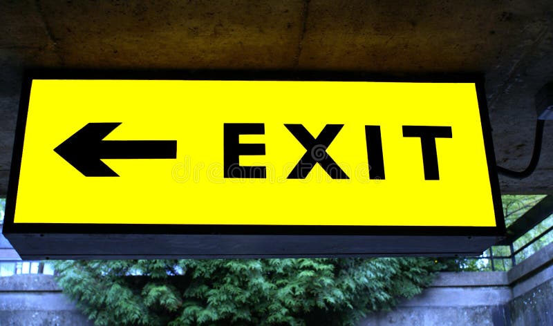 Exit sign stock photo. Image of urban, architecture, object - 64476532