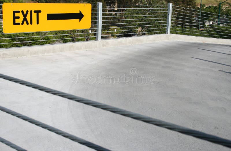 Exit sign stock image. Image of leaving, yellow, level - 52243239