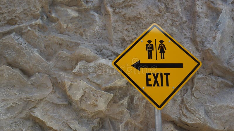 Exit Sign , Yellow Exit Sign Stock Image - Image of roadsing, traffic ...