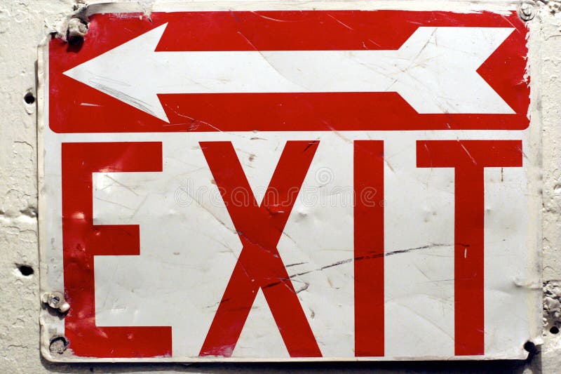 Old Fire Exit sign stock image. Image of information - 21375793