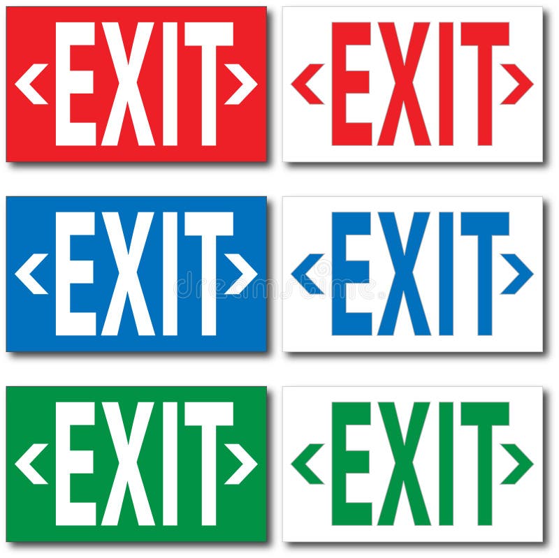 Exit Signs stock vector. Illustration of sign, exit, direction - 16549650