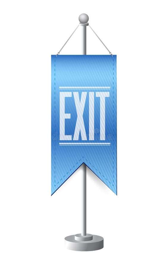 Exit Standing Banner Sign Illustration Design Stock Illustration ...