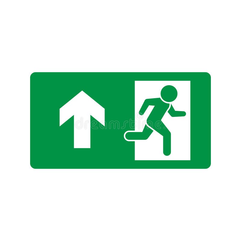 Exit Straight Ahead Glyph Icon Stock Vector - Illustration of safe ...