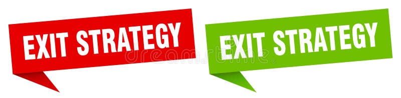 Exit Strategy Banner. Exit Strategy Speech Bubble Label Set Stock ...
