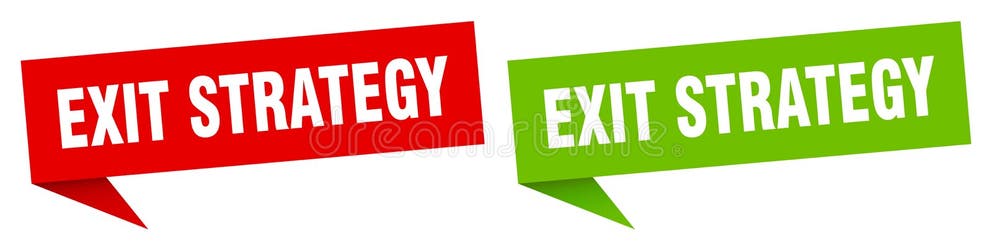 Exit Strategy Banner. Exit Strategy Speech Bubble Label Set Stock ...