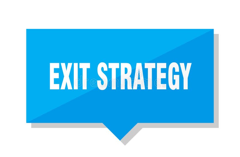 Exit strategy price tag stock vector. Illustration of design - 118880599