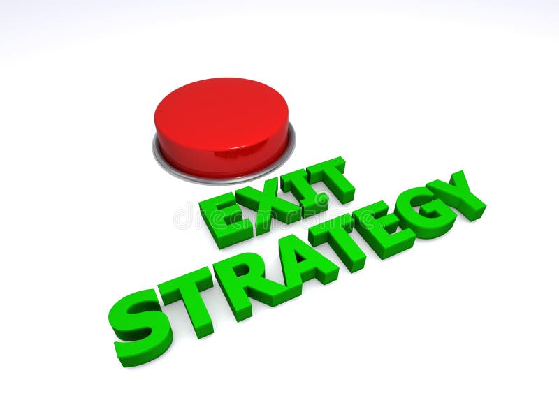 Exit Strategy Button on White Stock Illustration - Illustration of game ...