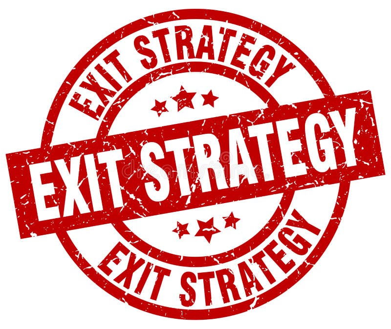 Exit strategy stamp stock vector. Illustration of round - 122257785