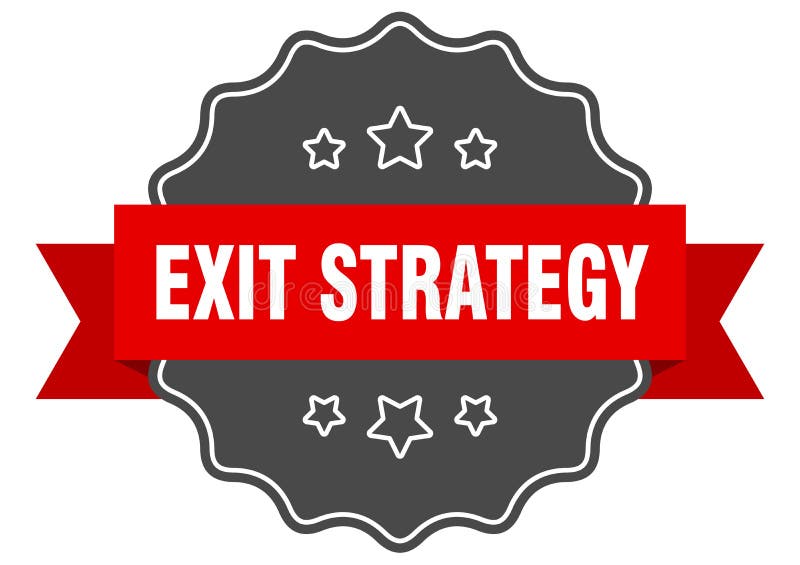 Exit strategy label stock vector. Illustration of template - 194923052