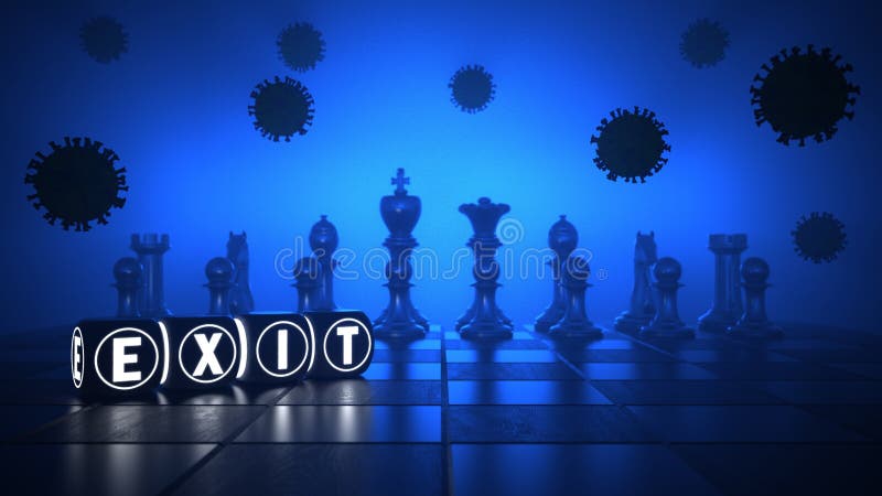 Exit Strategy from the Lockdown Stock Illustration - Illustration of ...