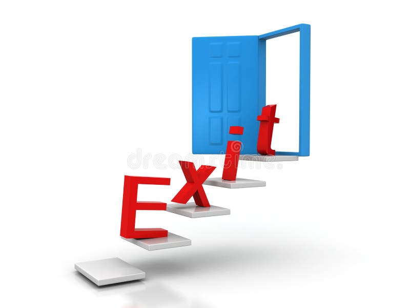 Exit Strategy Open Door Leave Escape Plan Agreement Marriage Stock ...