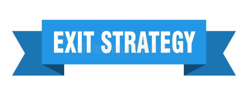 Exit strategy ribbon. stock vector. Illustration of template - 191260820