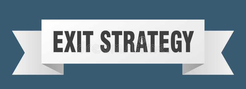 Exit strategy ribbon. stock vector. Illustration of design - 191260822