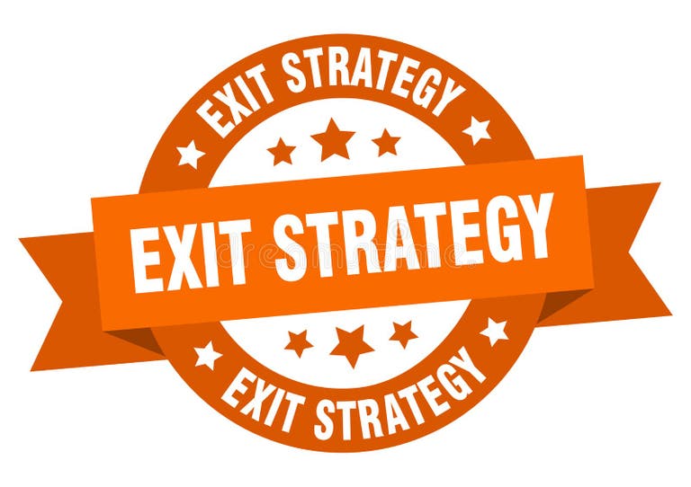 Exit Strategy Round Ribbon Isolated Label. Exit Strategy Sign Stock ...