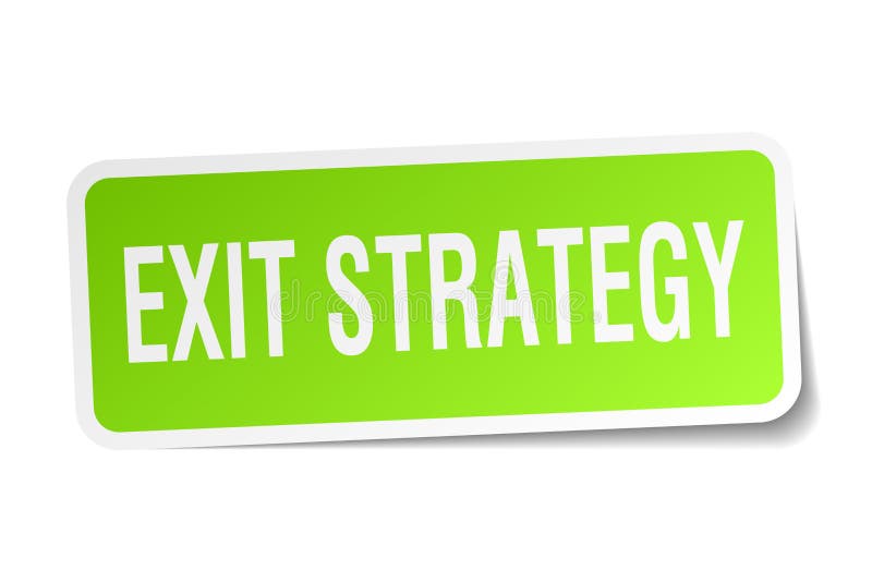 Exit Strategy Square Sticker Stock Vector - Illustration of background ...