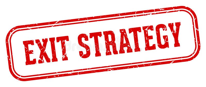 Exit Strategy Stamp. Exit Strategy Rectangular Stamp on White ...