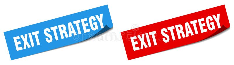 Exit Strategy Sticker. Exit Strategy Sign Set Stock Vector ...