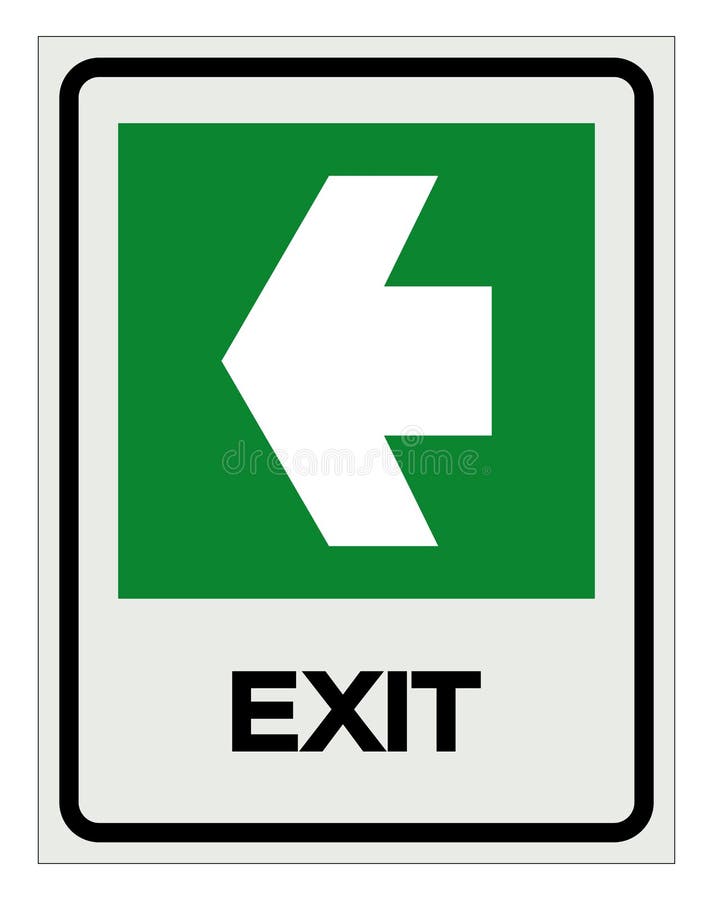Exit Symbol Sign, Vector Illustration, Isolate on White Background ...