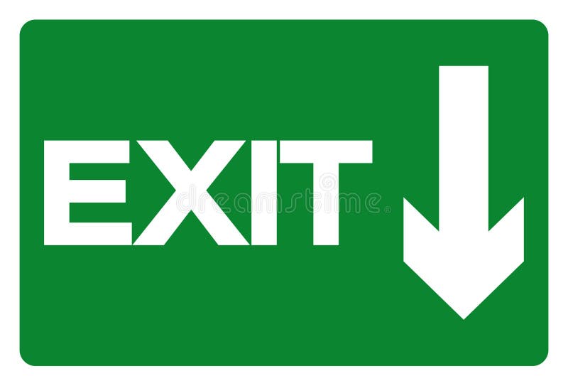 Exit Symbol Sign, Vector Illustration, Isolate on White Background ...