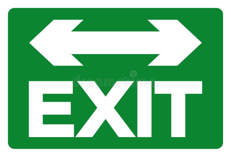 Exit Symbol Sign, Vector Illustration, Isolate On White Background ...