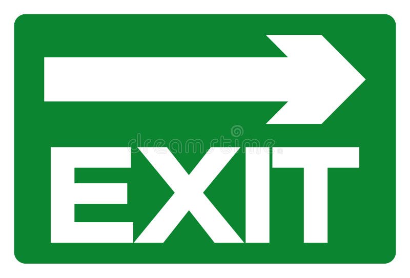 Exit Symbol Sign, Vector Illustration, Isolate on White Background ...