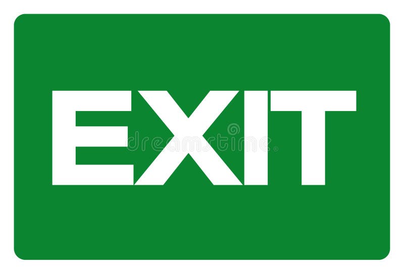Exit Symbol Sign, Vector Illustration, Isolate on White Background ...