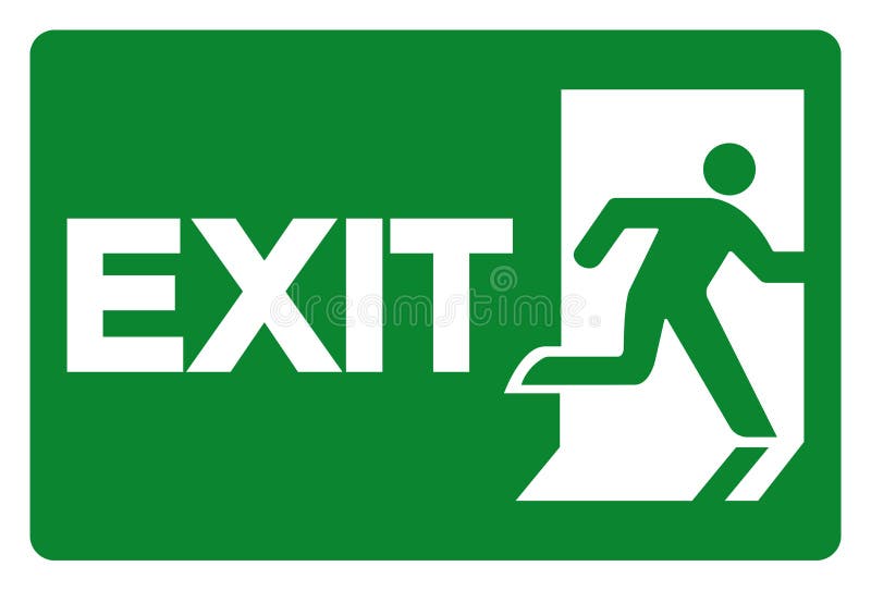 Exit Symbol Sign, Vector Illustration, Isolate on White Background ...