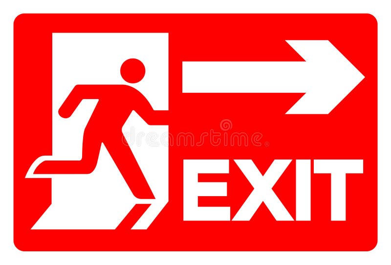 Exit Symbol Sign, Vector Illustration, Isolate on White Background ...