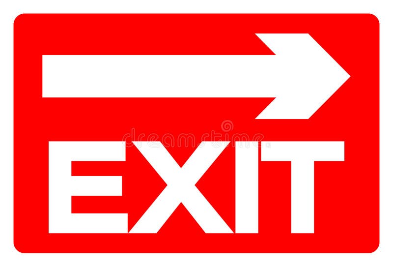 Exit Symbol Sign, Vector Illustration, Isolate on White Background ...