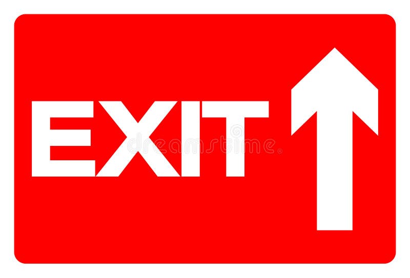 Exit Symbol Sign, Vector Illustration, Isolate on White Background ...