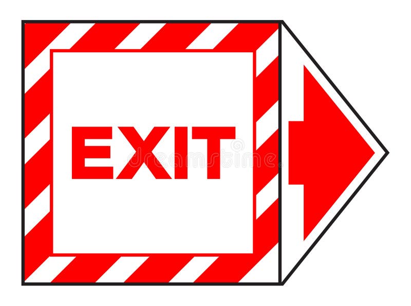Exit Symbol Sign, Vector Illustration, Isolate on White Background ...