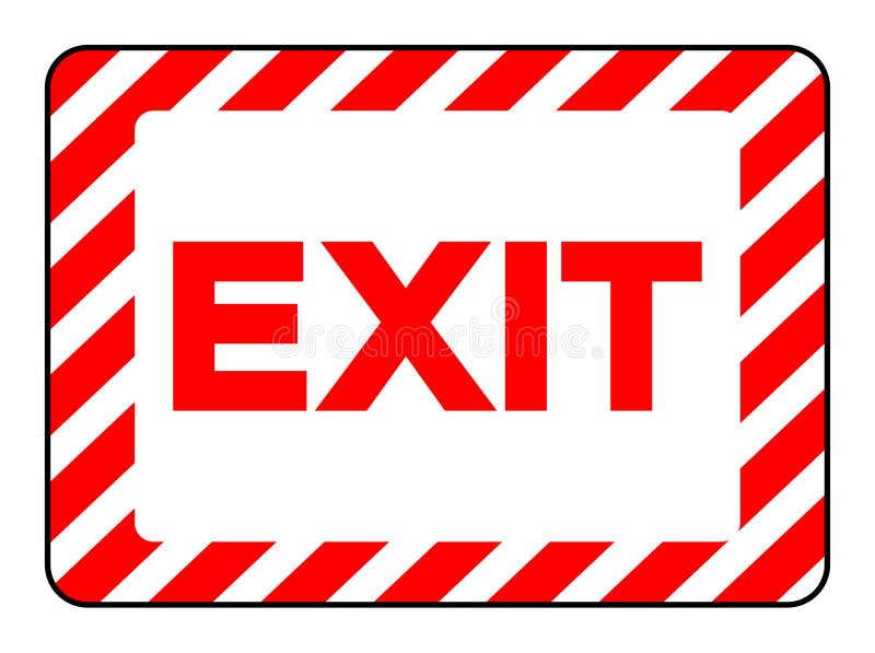 Exit Symbol Sign, Vector Illustration, Isolate on White Background ...