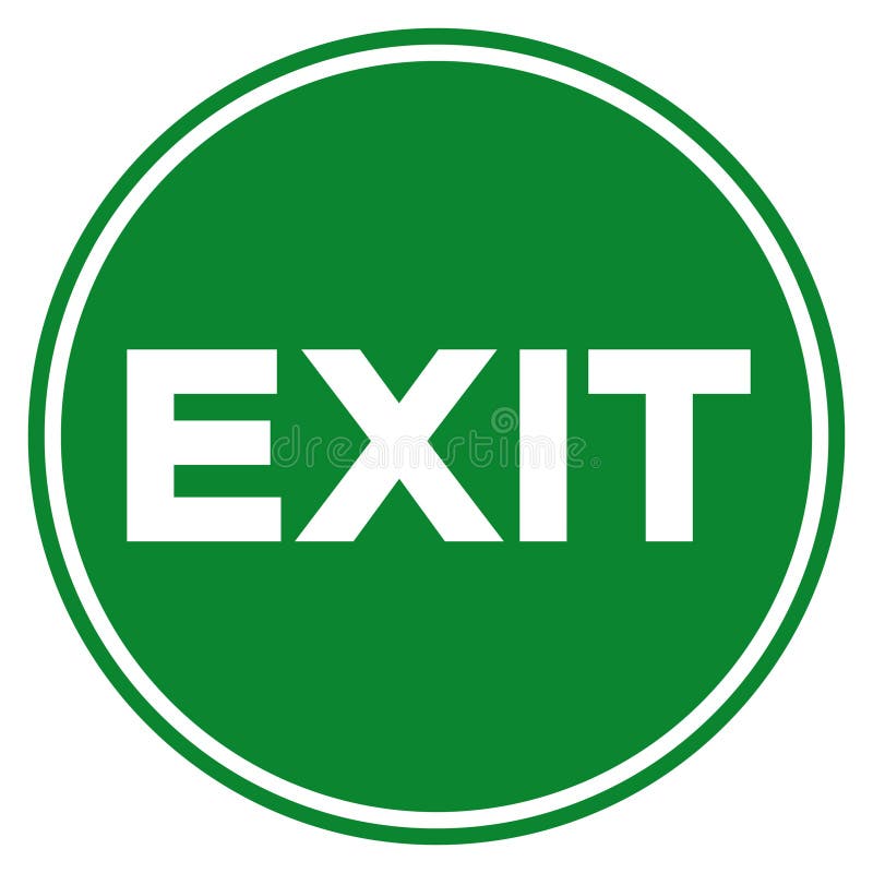 Exit Symbol Sign, Vector Illustration, Isolate on White Background ...