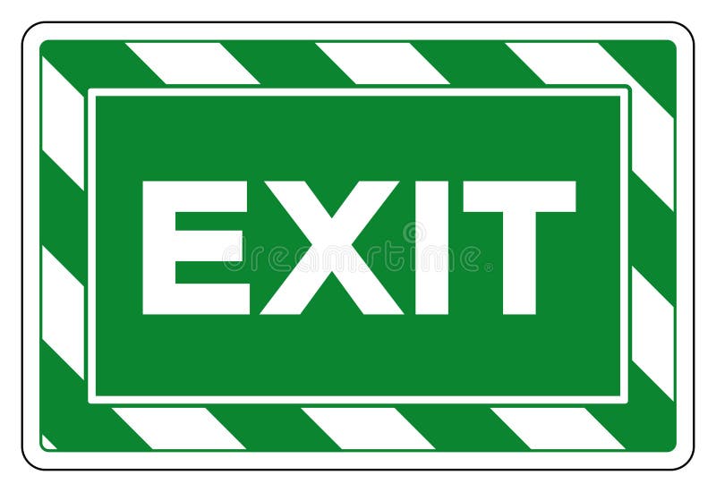 Exit Symbol Sign, Vector Illustration, Isolate on White Background ...