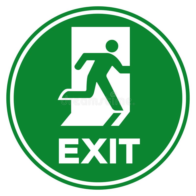 Exit Symbol Sign, Vector Illustration, Isolate on White Background ...