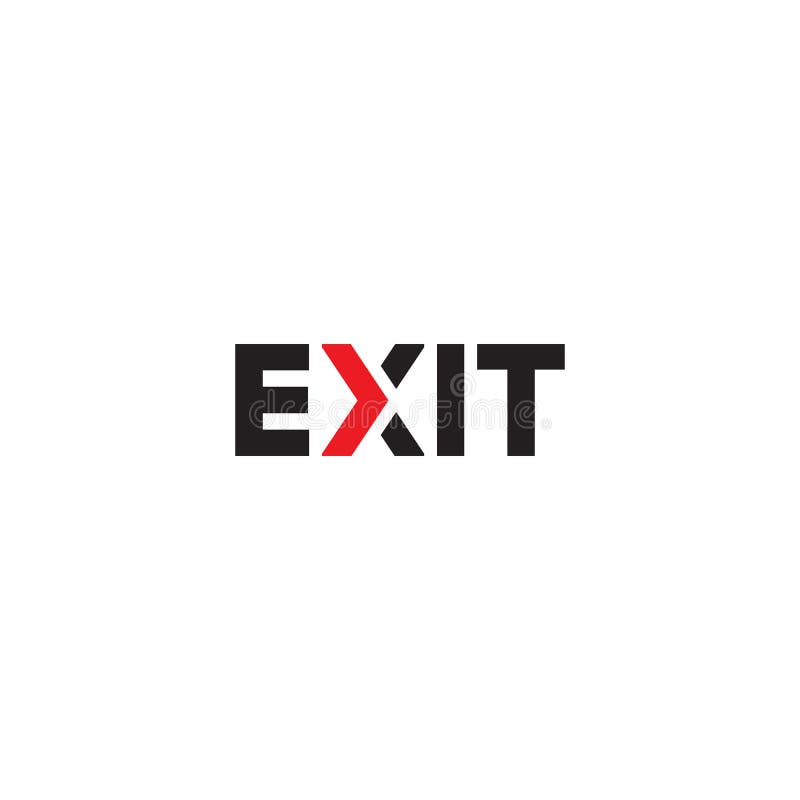 Exit Typography Stock Illustrations – 578 Exit Typography Stock ...