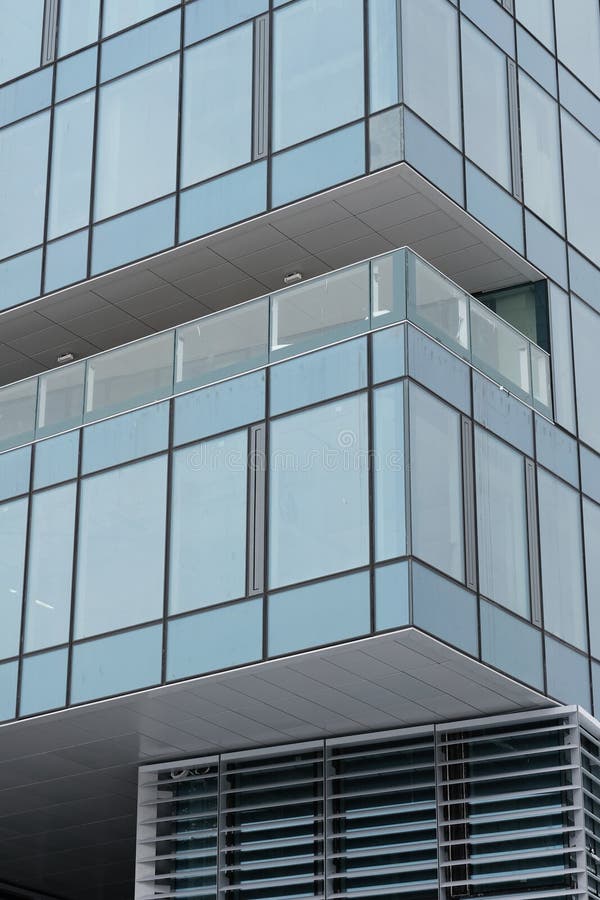 Exit To the Balcony. Modern Architecture. the House is Made of Glass ...