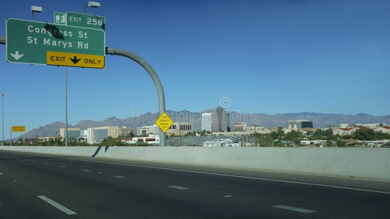 Interstate-10 in Tucson, AZ Stock Image - Image of asphalt, tucson ...