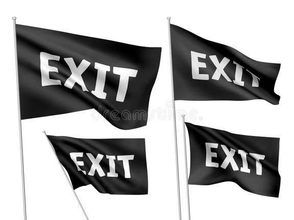 Exit - vector flags stock vector. Illustration of security - 81543693