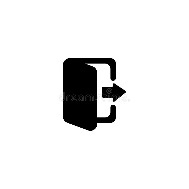 Exit Vector Icon Illustration Stock Vector - Illustration of direction ...