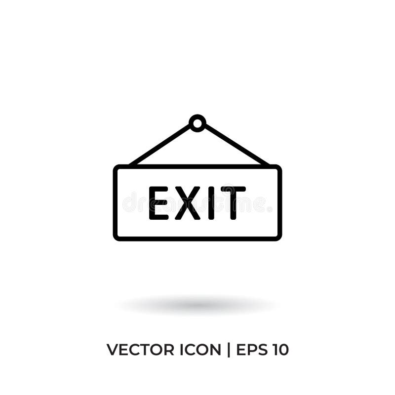 Exit Vector Icon in Modern Design Style for Web Site and Mobile App ...