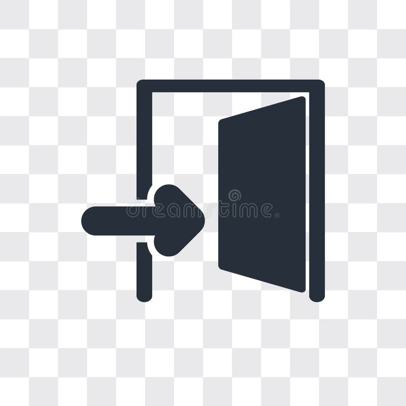 Exit Vector Icon on Transparent Background, Exit Logo Design Stock ...
