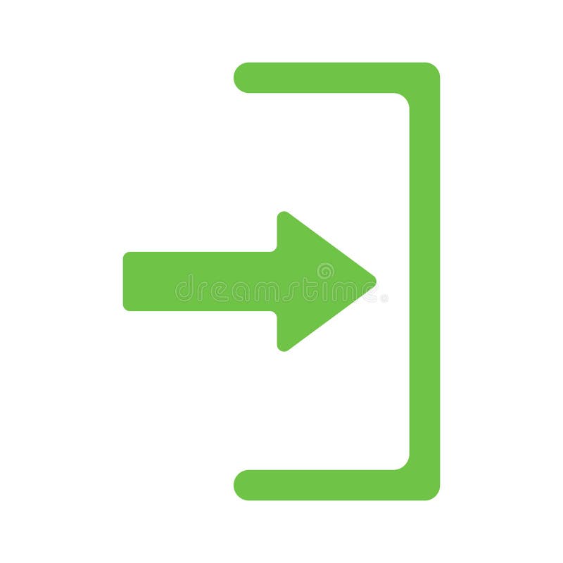 Exit Vector Icon. Vector Icon of Door and Arrows in Flat Style Meaning ...
