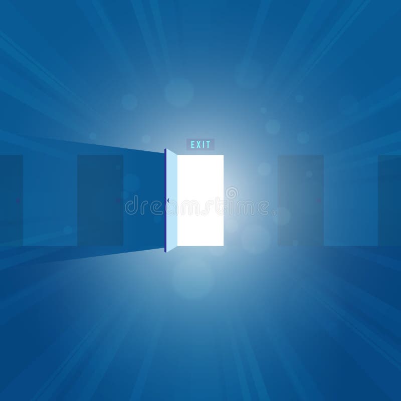 Exit Door stock illustration. Illustration of urgent - 22397381